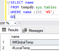 Local Temp Tables and Global Temp Tables – Chad Callihan