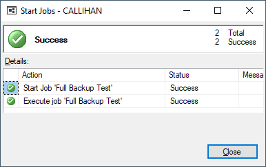 Successful Backup Job on a Dropped Database – Chad Callihan