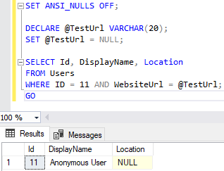 What Does ANSI_NULLS Do? – Chad Callihan
