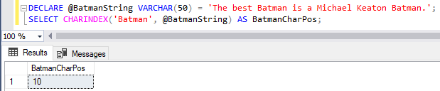 Finding Positions with CHARINDEX() and PATINDEX() – Chad Callihan